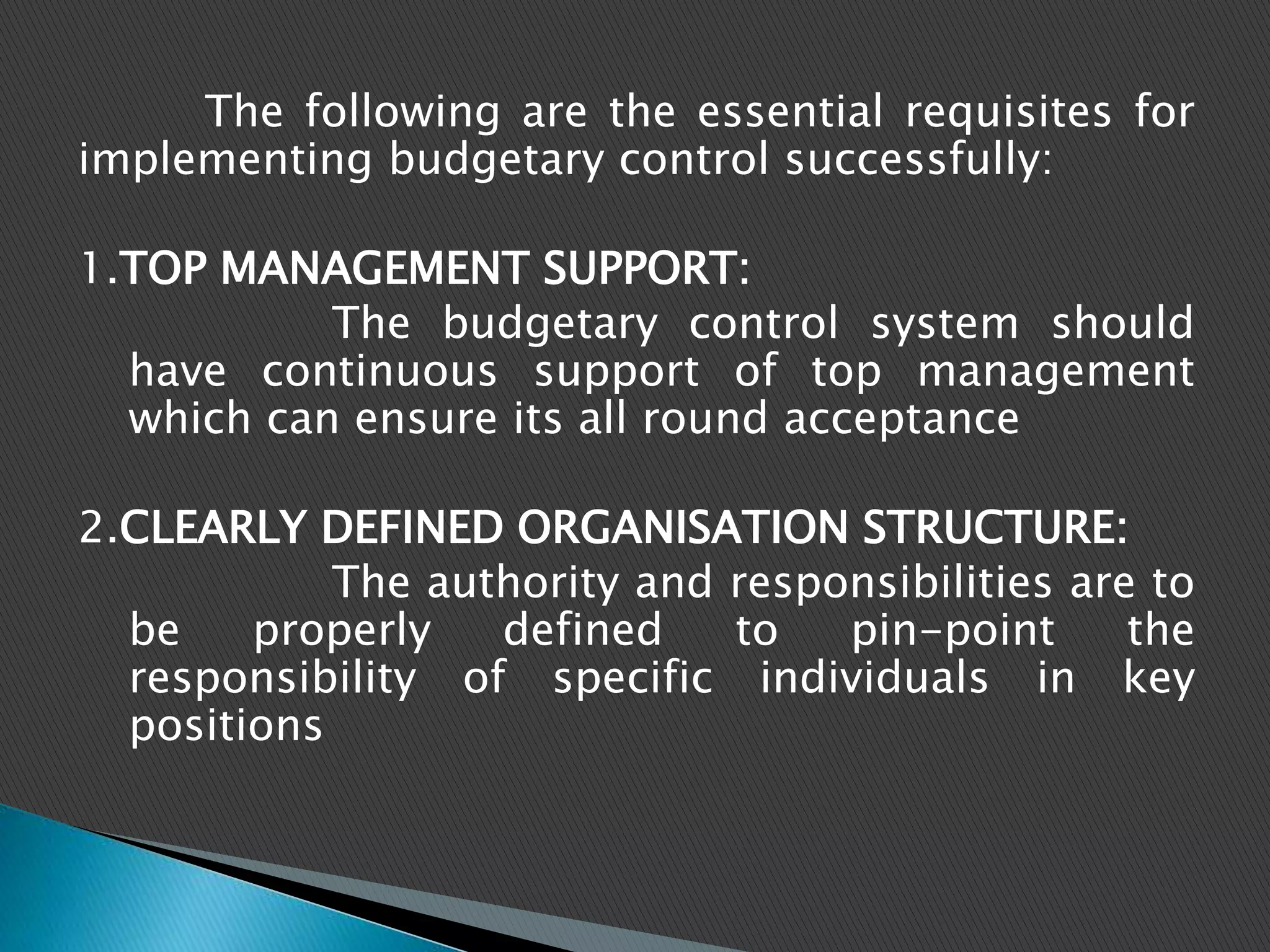 Budgetary control | PPT