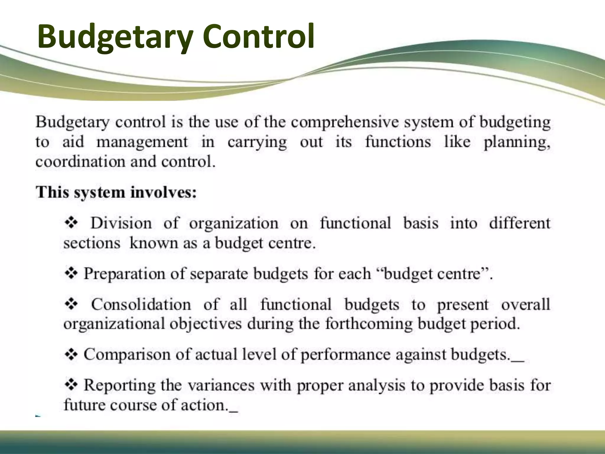 Budgetary control | PPTX | Business Accounting & Finance | Business