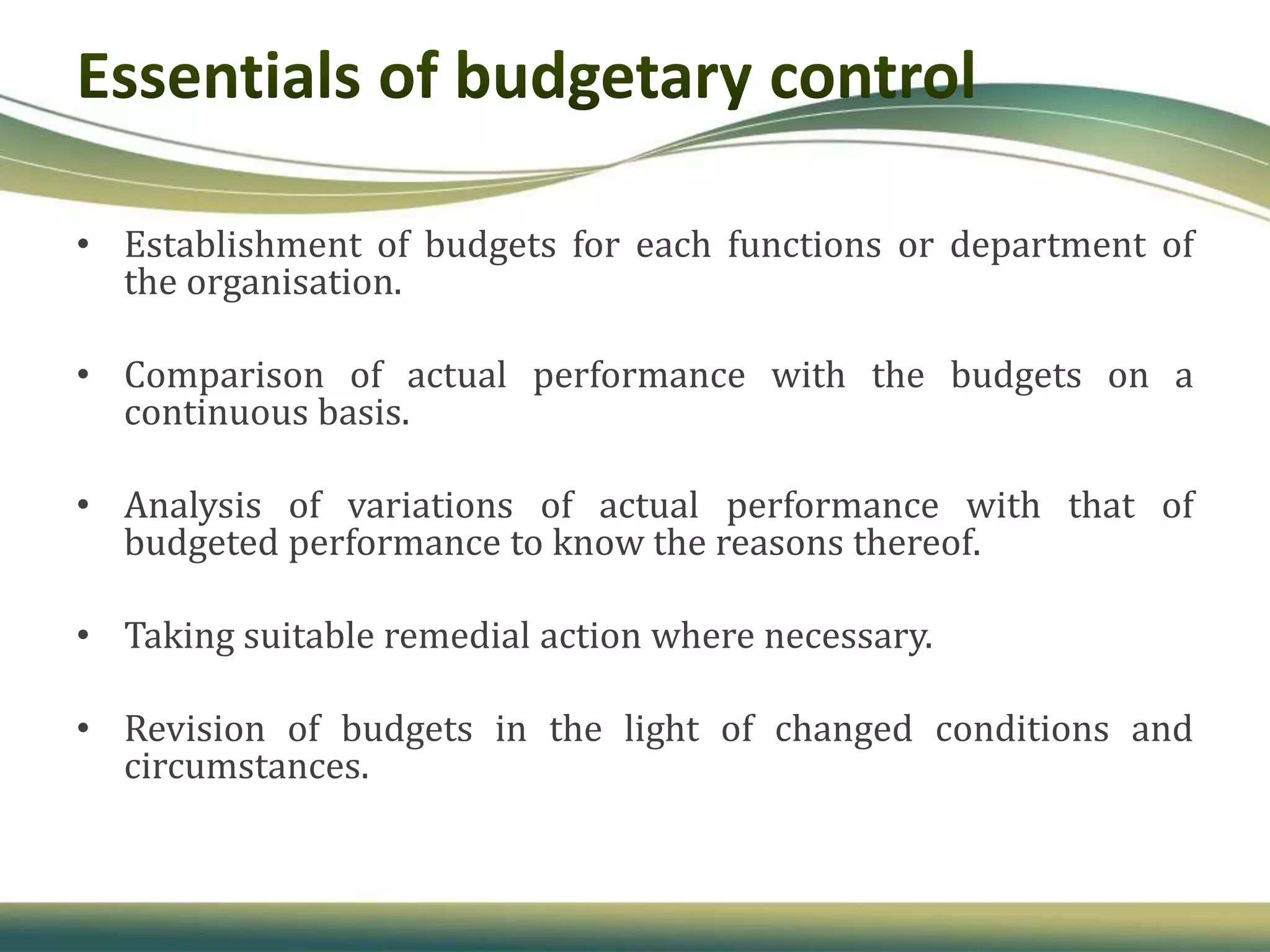 Budgetary control | PPTX | Business Accounting & Finance | Business