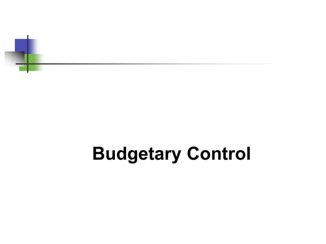 Budgetary Control and Planning and its strategies | PPT