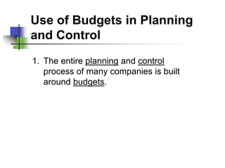 Budgetary Control and Planning and its strategies | PPT