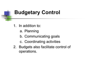 Budgetary Control and Planning and its strategies | PPT