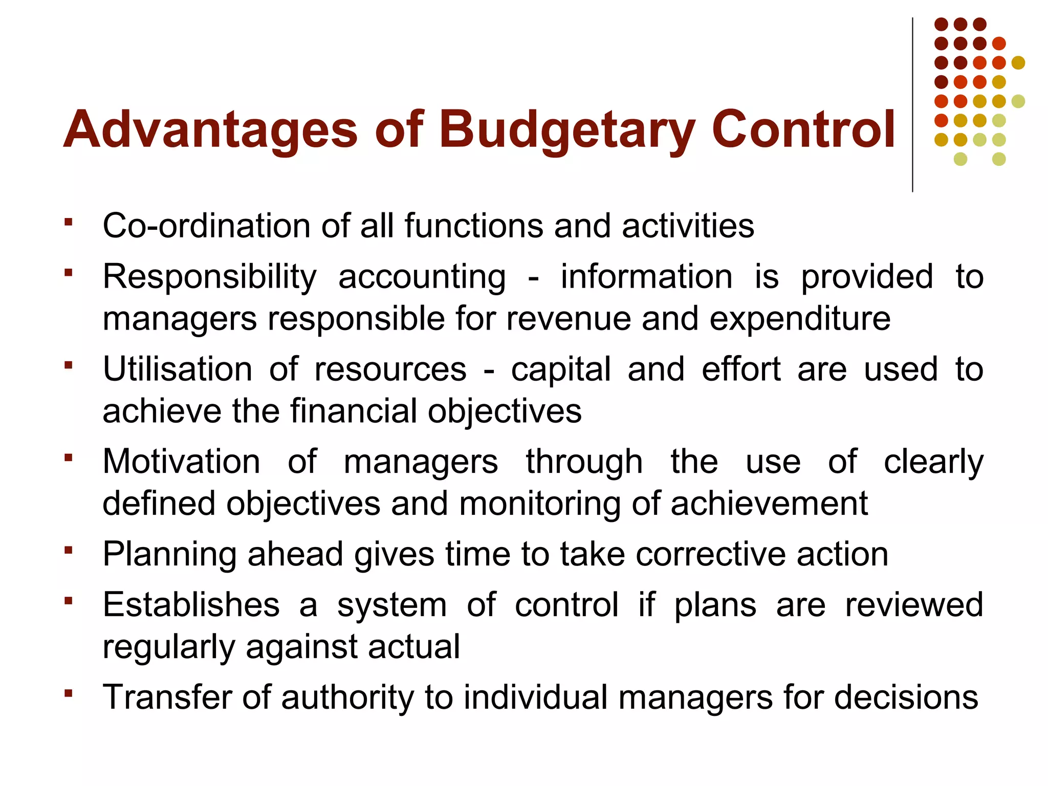 Budgetary control | PPT