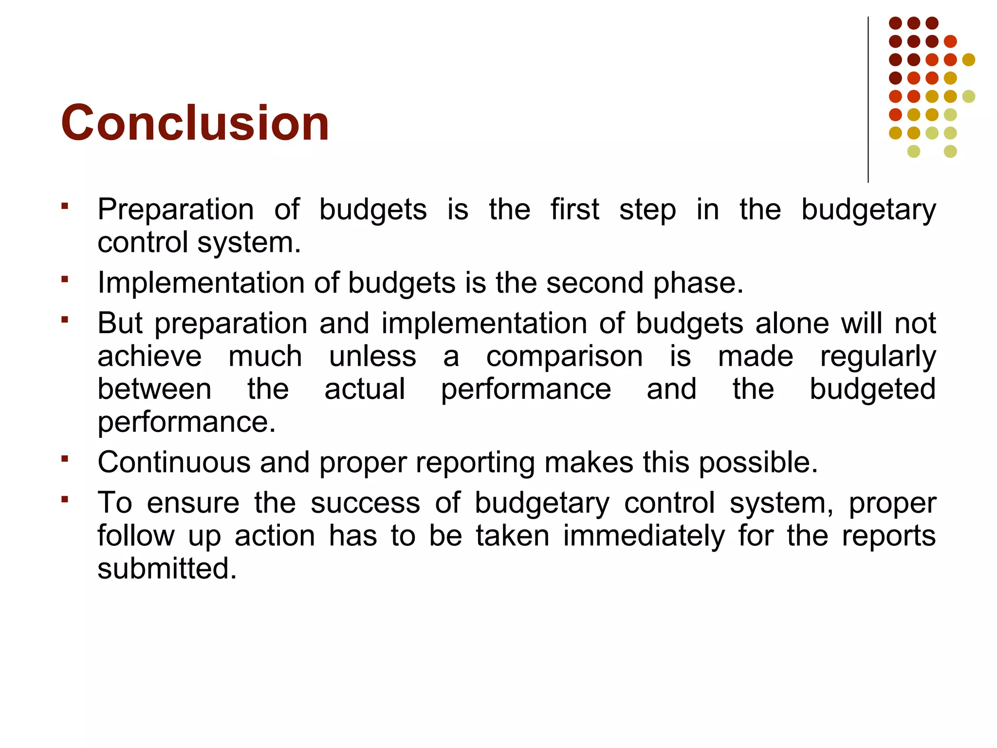Budgetary control | PPT