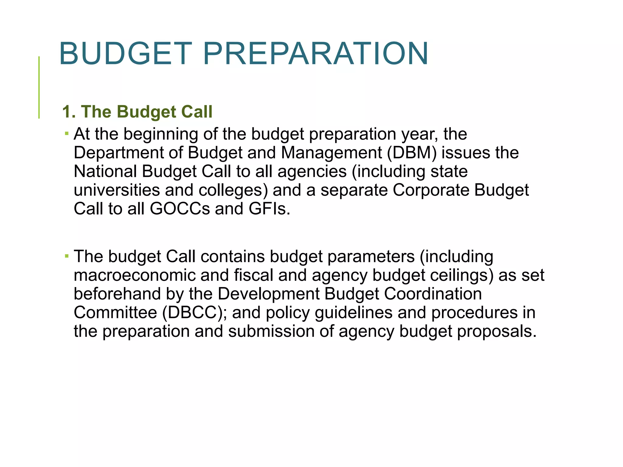 Budgetary System: Budget Process of the Philippine Government | PPTX