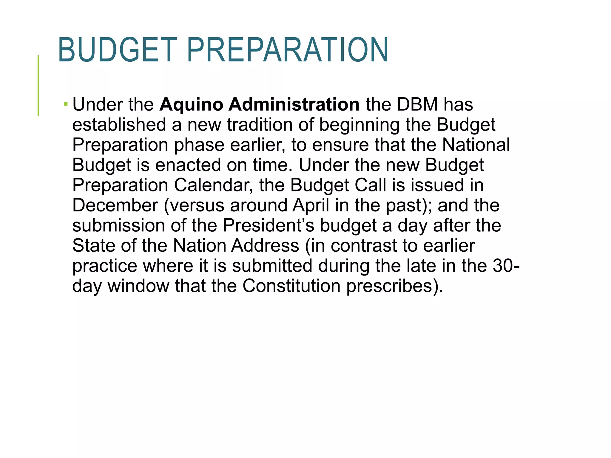 Budgetary System: Budget Process of the Philippine Government | PPTX