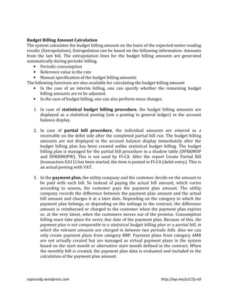 SAP ISU : Budget Billing Basics | PDF