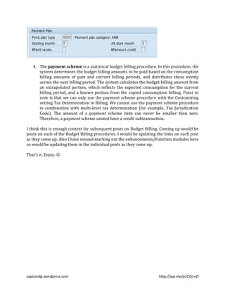 SAP ISU : Budget Billing Basics | PDF