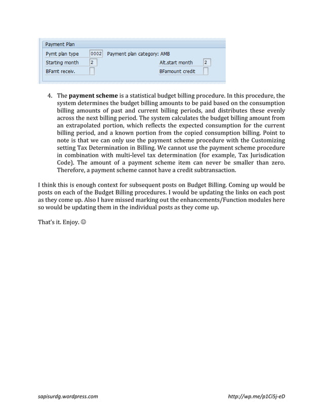 SAP ISU : Budget Billing Basics | PDF | Credit Cards | Personal Debt
