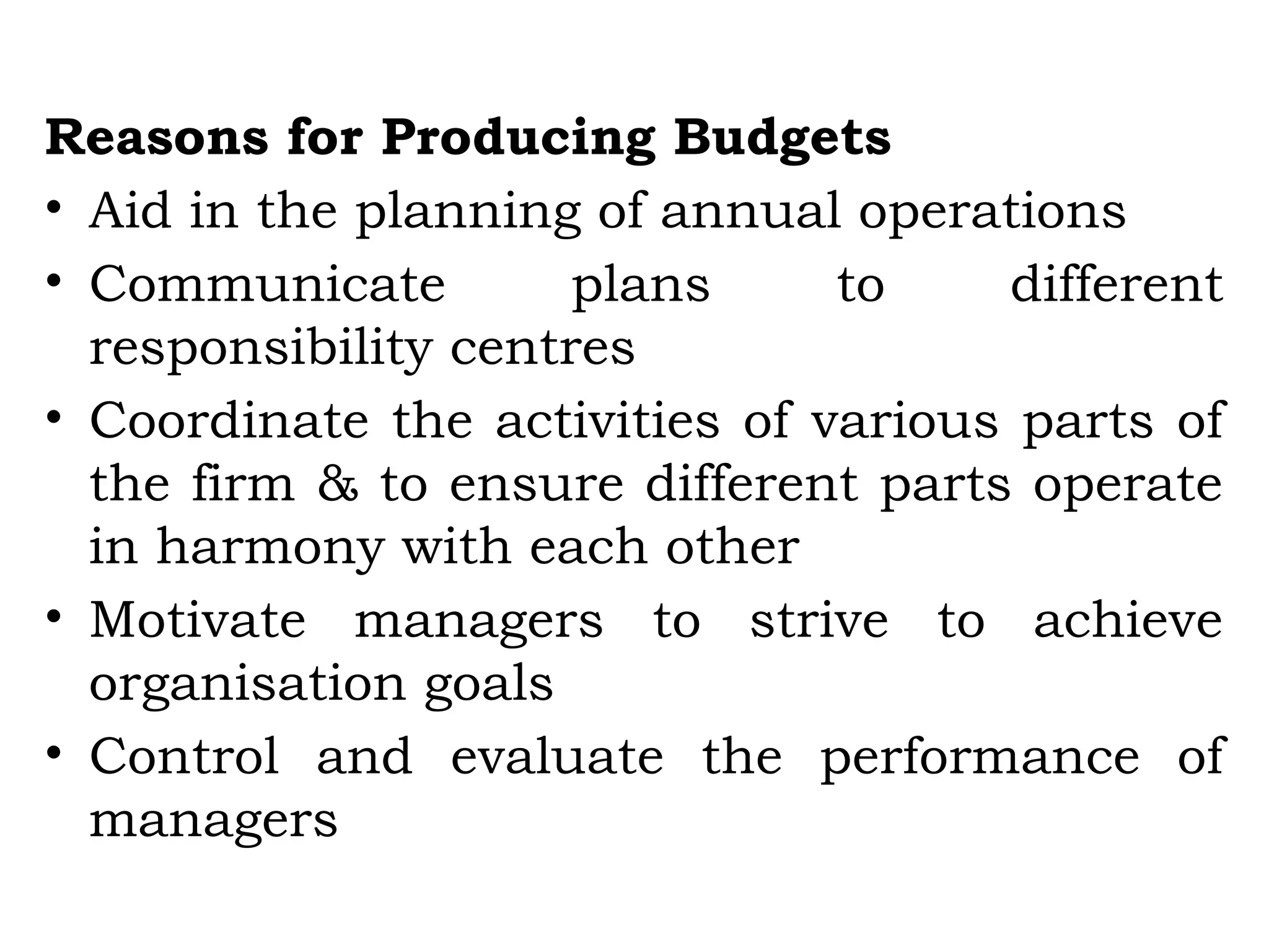 Budget Budgetary Control Unit 5 Pptx