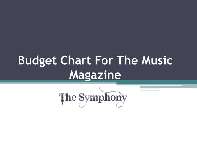 Budget chart for the music magazine | PPTX | Contemporary Hits/Pop/Top ...