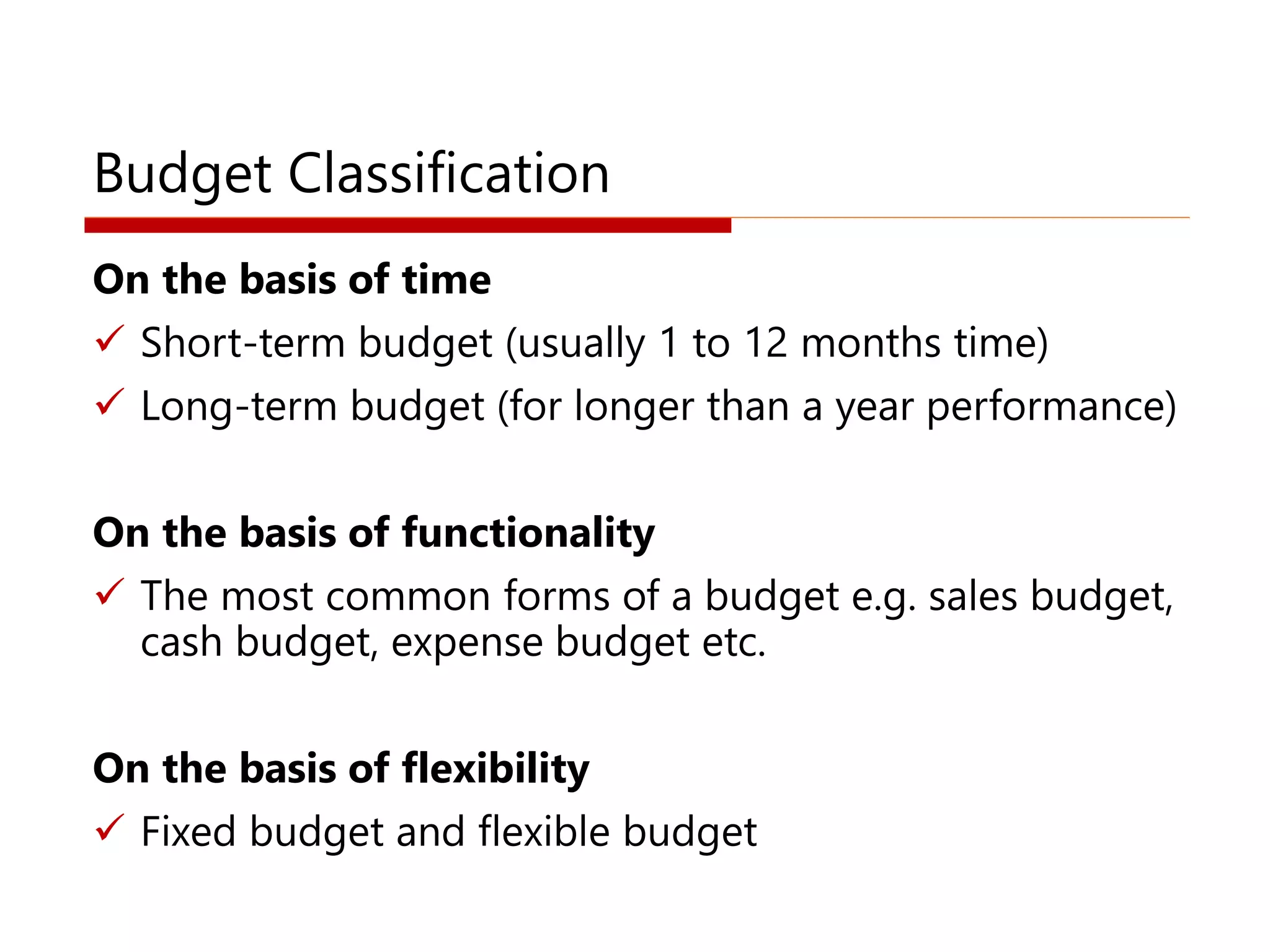 Budget classification | PPT