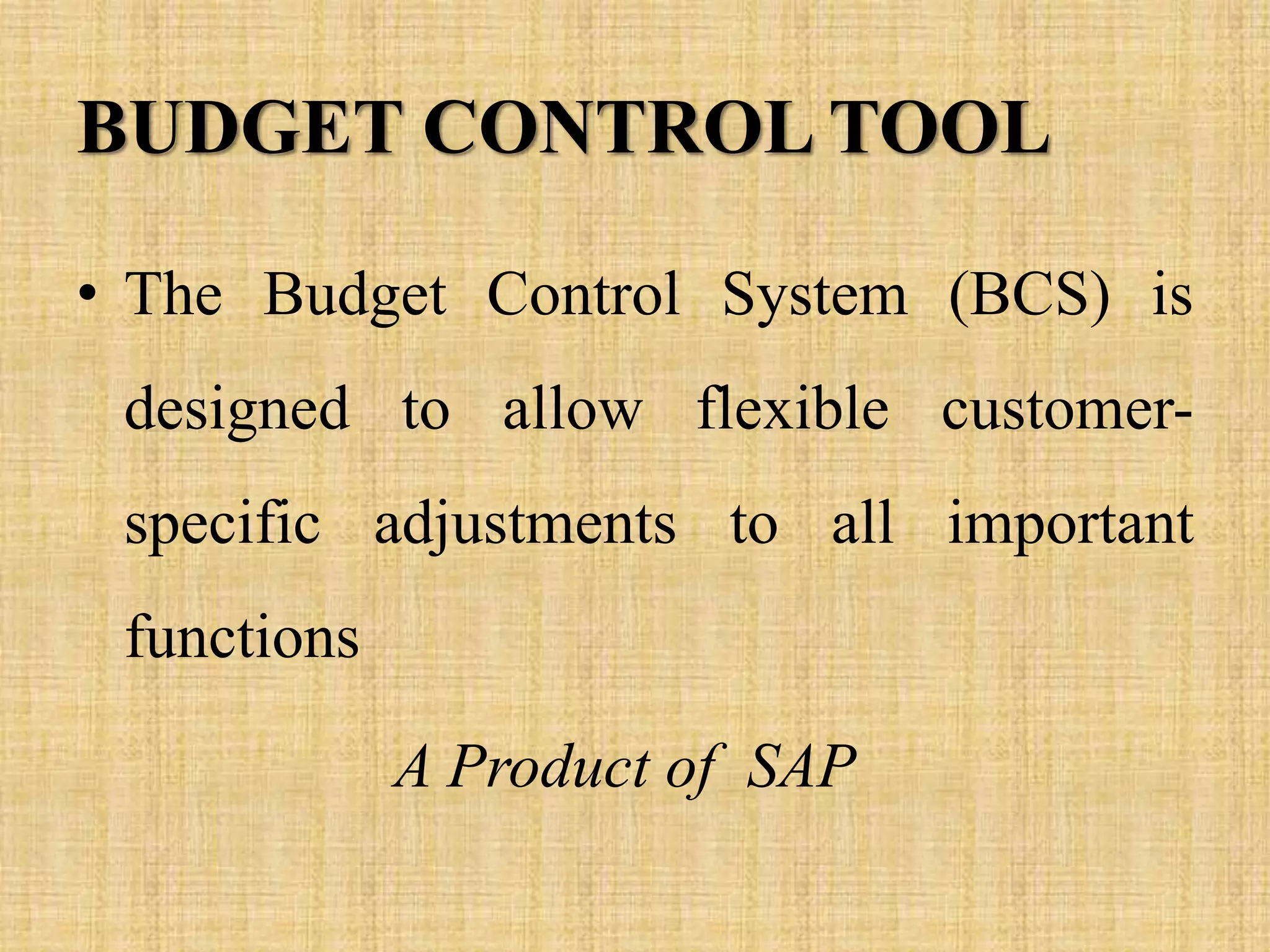 Budget control | PPTX