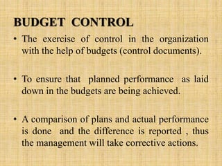 Budget control | PPTX