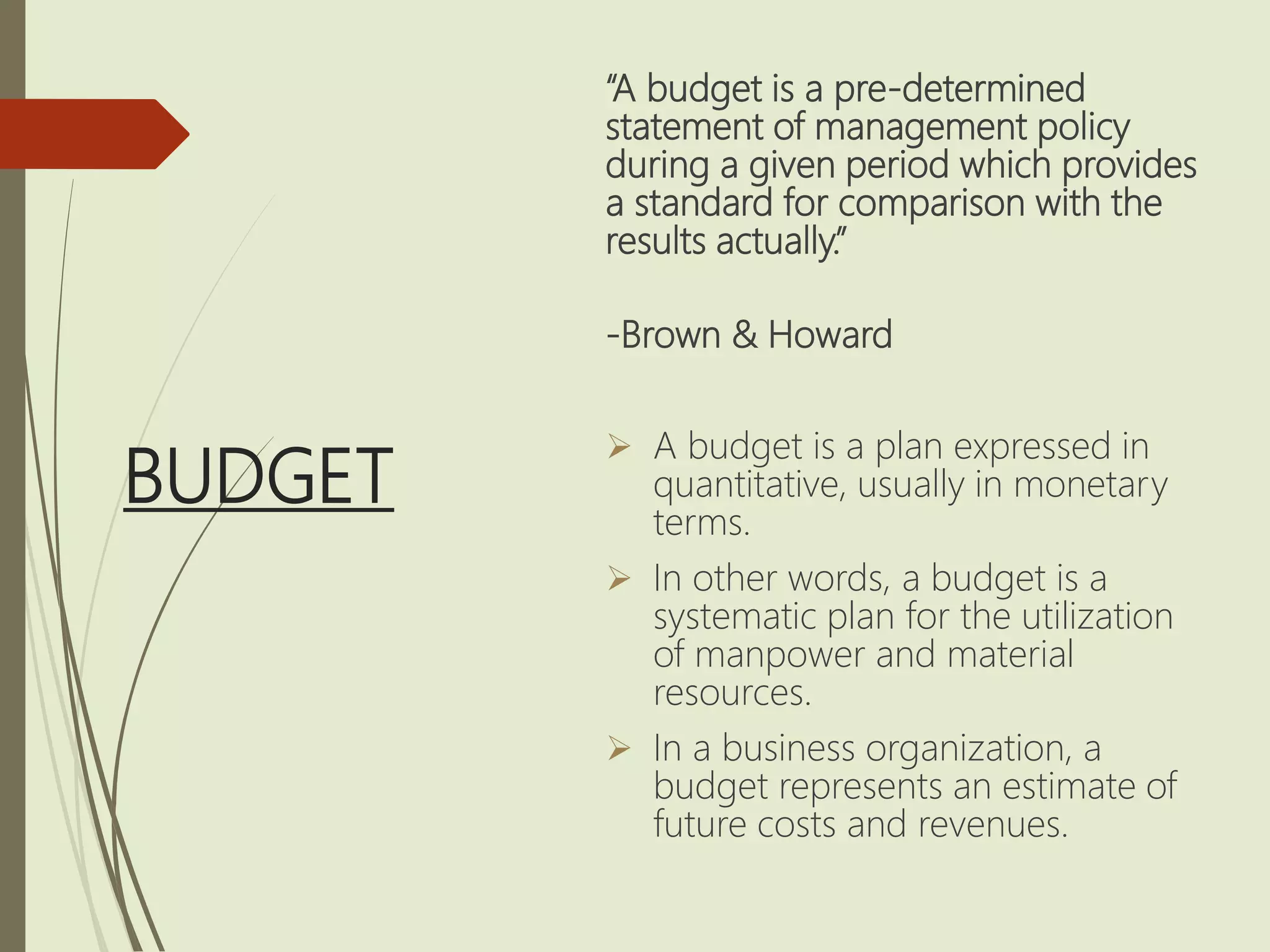 Budget control and budget making techniques in a hospital | PPTX