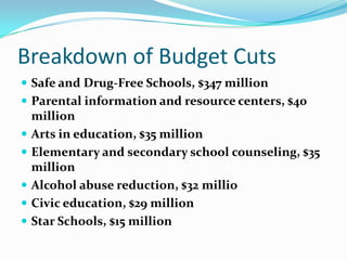 Budget Cuts And Their Affects | PPTX
