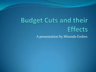Budget Cuts And Their Effects | PPTX