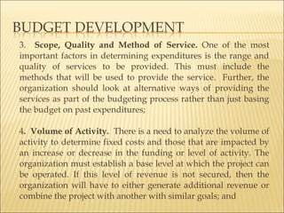 Budget Development | PPT