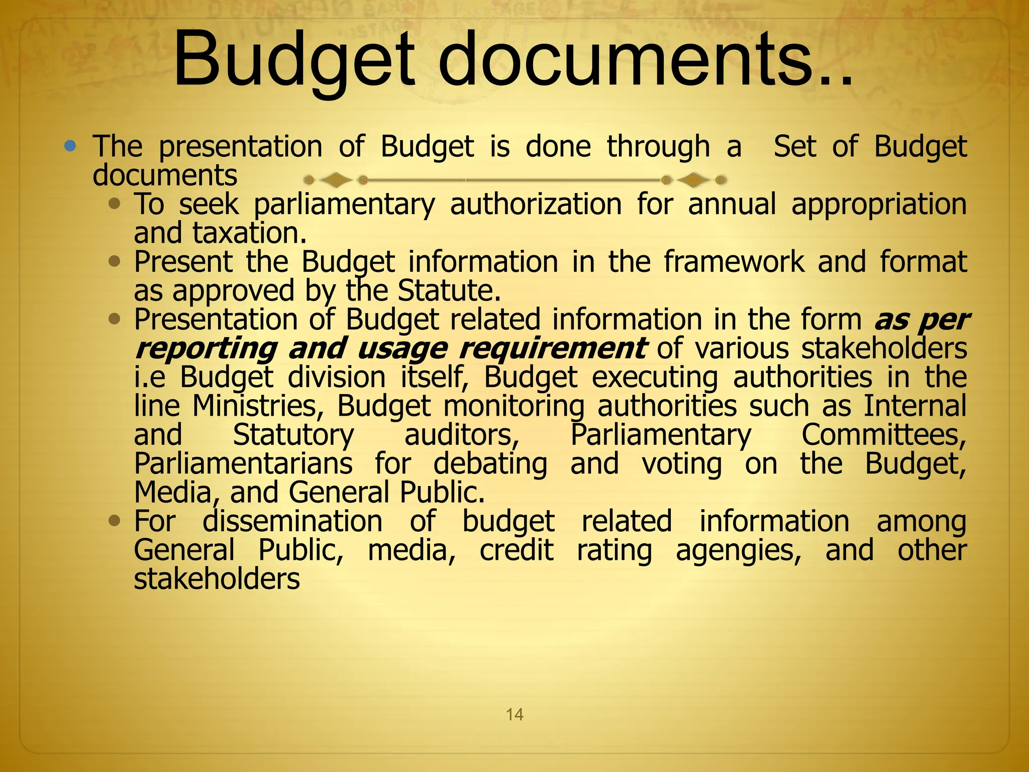 Budgeteray process in GOI for ingaf Lecture.pptx | Business Accounting ...