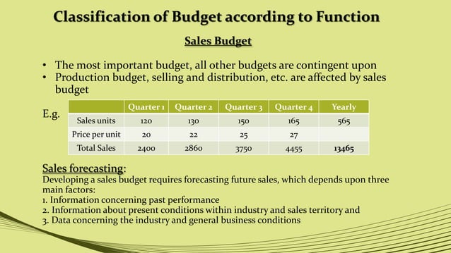 Budget Classification | PPTX
