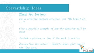 Budget Friendly Ideas for Donor Stewardship | PPT