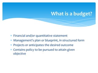 Budget guidelines | PPT