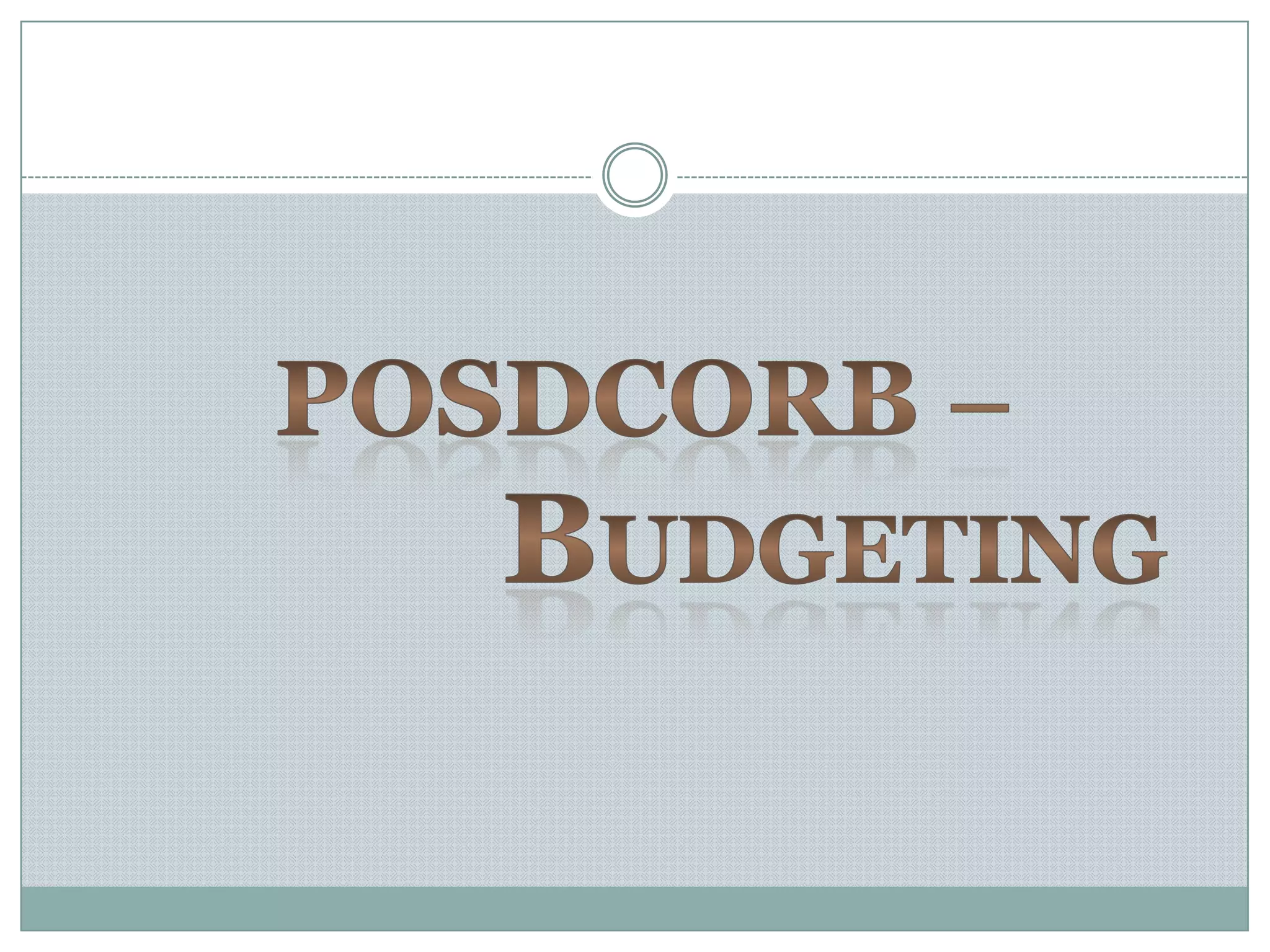 Budgeting | PPTX