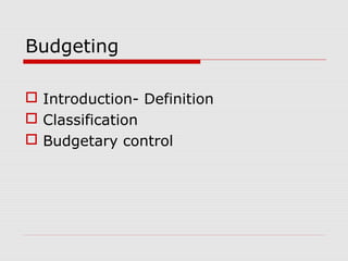 Budgeting | PPT