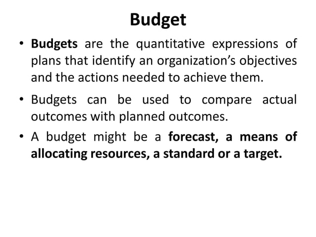 Budgeting Budgeting