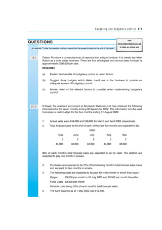 Budgeting and Budgetary Control | PDF