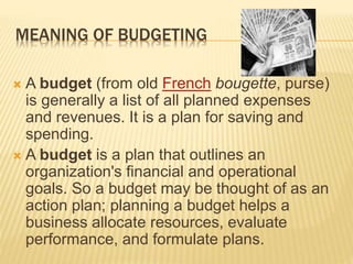 Budgeting | PPT