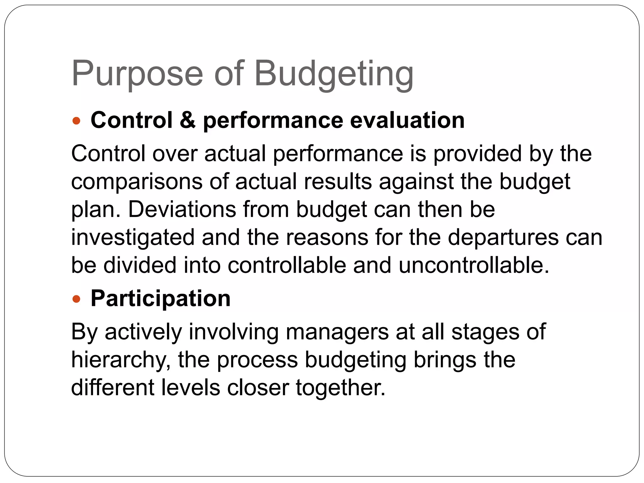 Budgeting, a worked example | PPTX