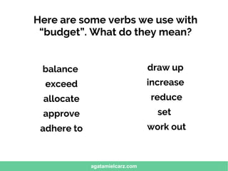 Business English Lesson - Budgeting | PDF