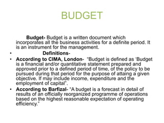 Budgeting | PPT