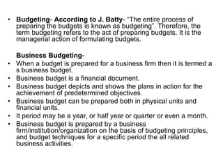 Budgeting | PPTX