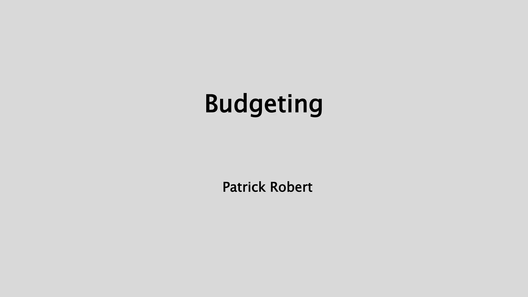 Budgeting.pptx performance Advanced management | PPTX