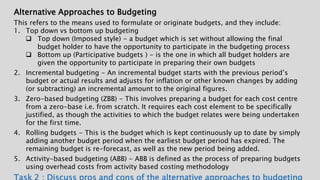 Budgeting.pptx performance Advanced management | PPTX