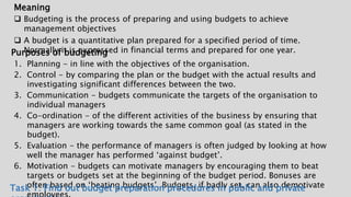 Budgeting.pptx performance Advanced management | PPTX