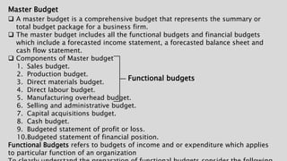 Budgeting.pptx performance Advanced management | PPTX