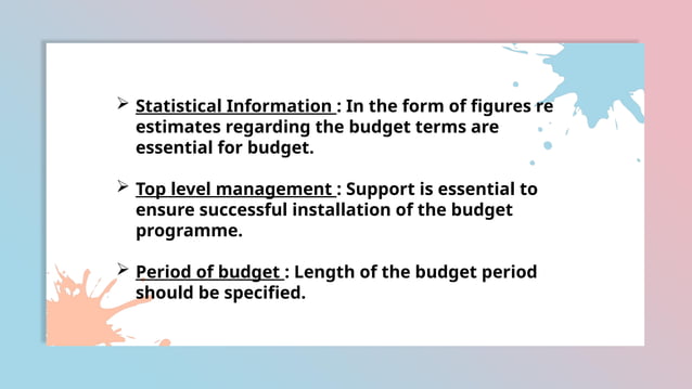 Budgeting, Objectives of budgeting, principal of budgeting , Types of budgeting, Functions of ...