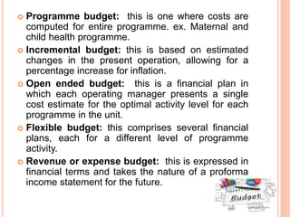 budgeting and hospital planning management | PDF