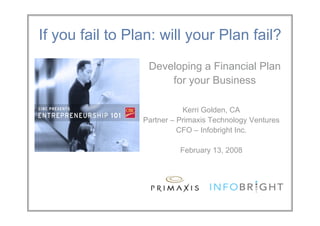 Budgeting: If you fail to plan, will your plan fail? | PPT