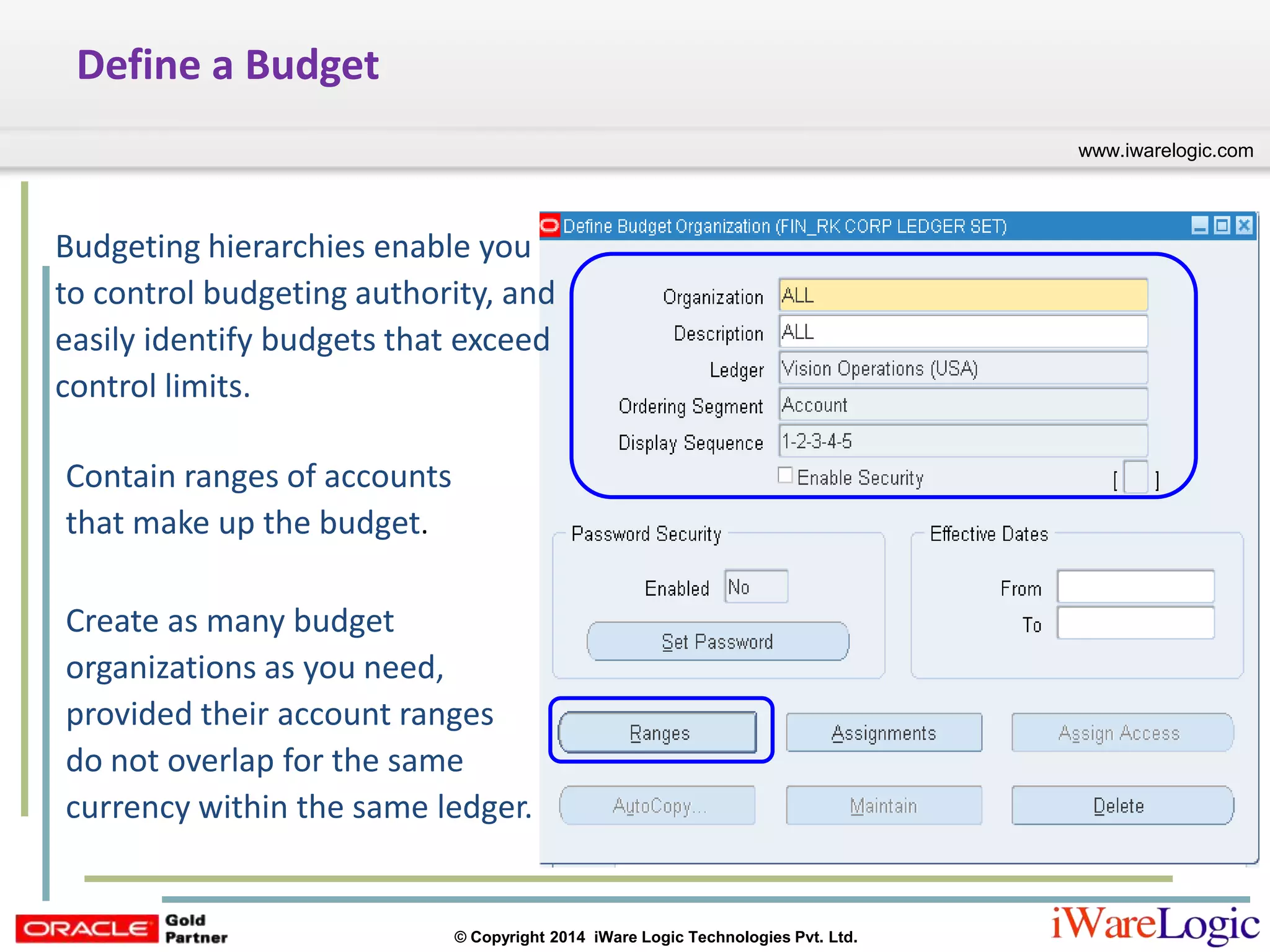 Webcast: BUDGETING - R12.1.3 ORACLE GENERAL LEDGER | PPTX