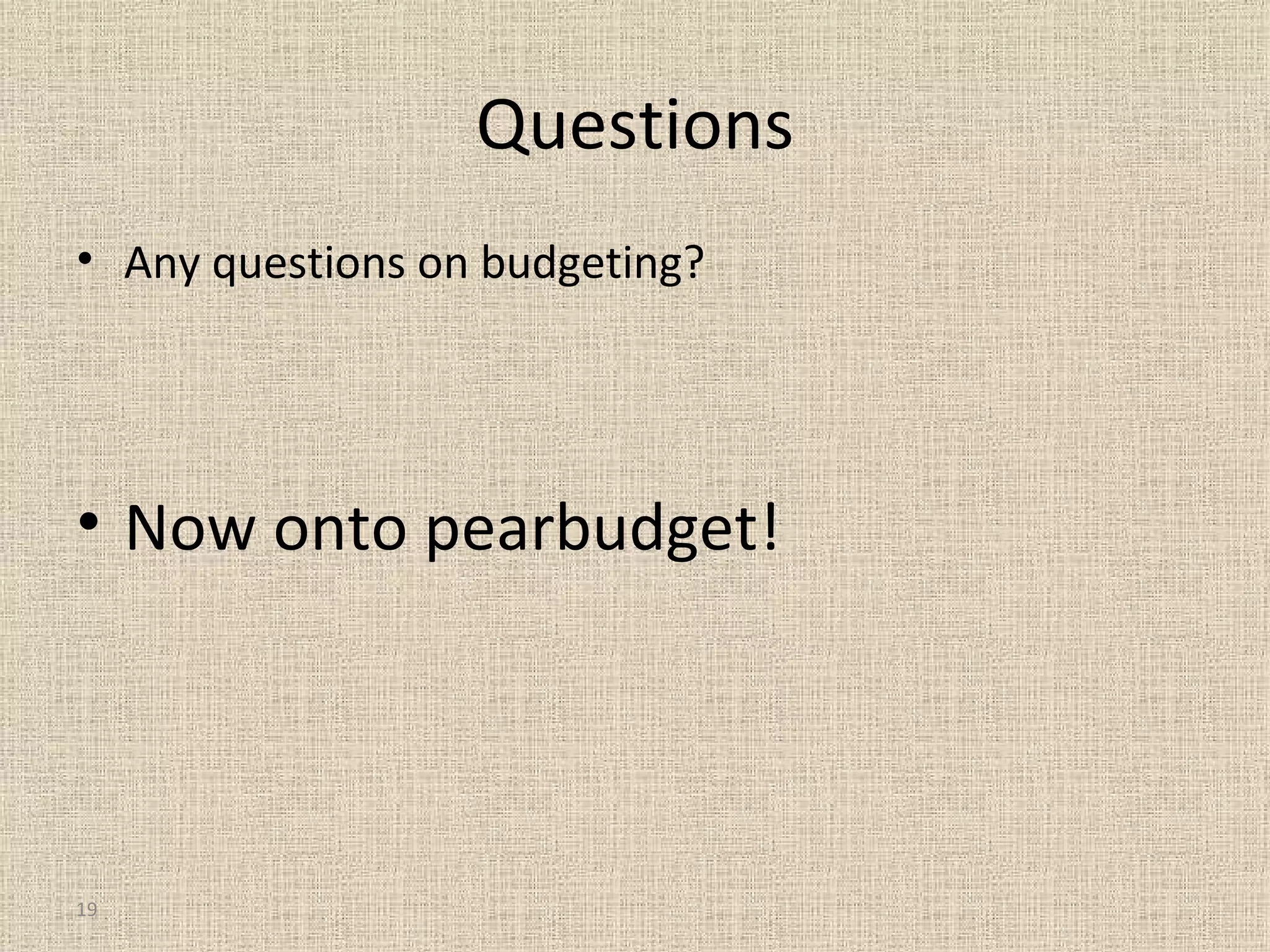Budgeting 101 | PPT