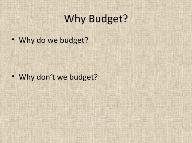 Budgeting 101 | PPT | Financial Planning | Personal Finance
