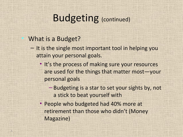 Budgeting 101 | PPT | Financial Planning | Personal Finance
