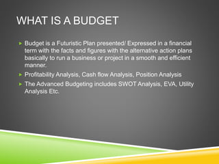 Budgeting and it’s use in business | PPT