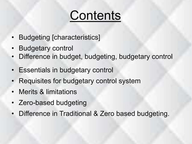 Budget, Budgeting & budgetary control | PPTX
