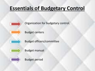 Budget, Budgeting & budgetary control | PPTX
