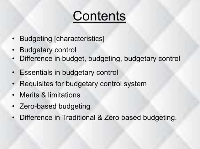 Budget, Budgeting & budgetary control | PPTX